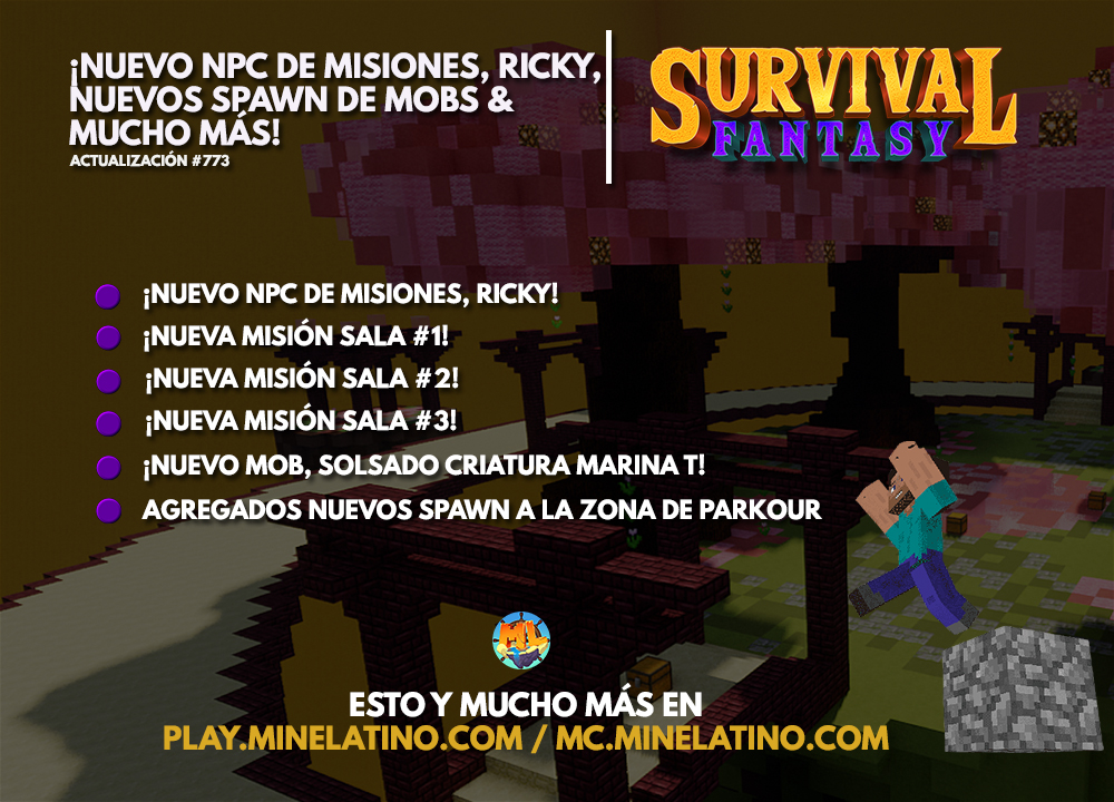 #773 | ¡Nuevo npc de misiones Ricky, nuevos spawn de mobs & mucho más ...